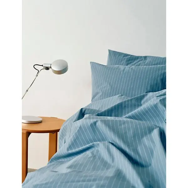 HAY Fineline Square Cotton Pillowcase 50cm X 70cm - Blue