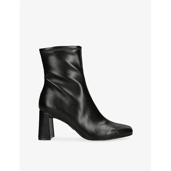 Steve Madden Hurst Faux-leather Heeled Boots - Black