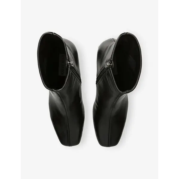 Steve Madden Hurst Faux-leather Heeled Boots - Black