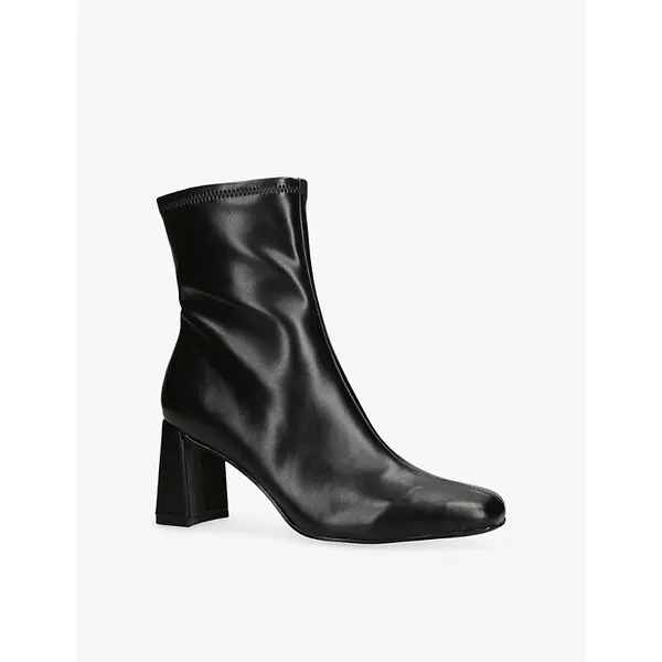 Steve Madden Hurst Faux-leather Heeled Boots - Black