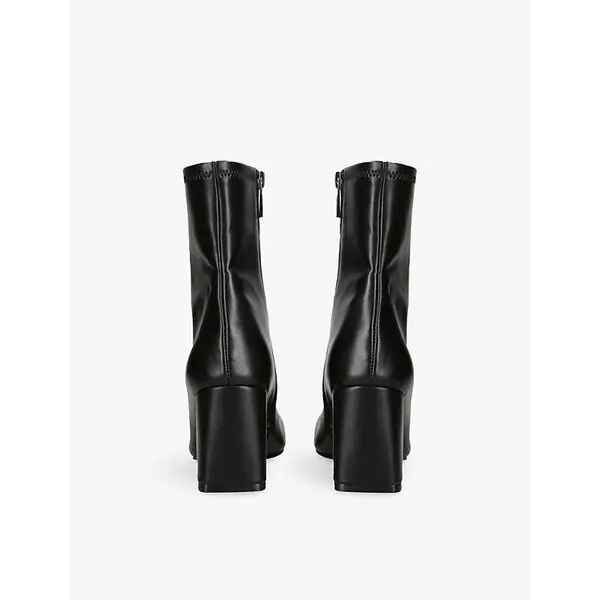 Steve Madden Hurst Faux-leather Heeled Boots - Black