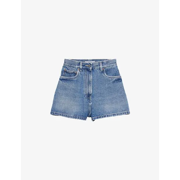 Prada High-rise Denim Shorts