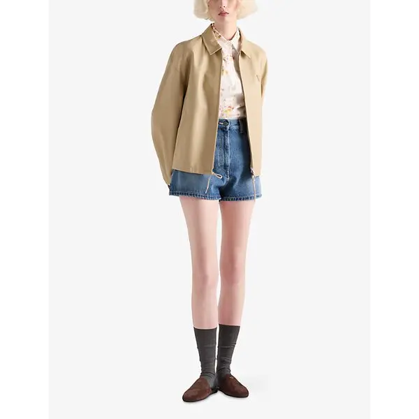 Prada High-rise Denim Shorts
