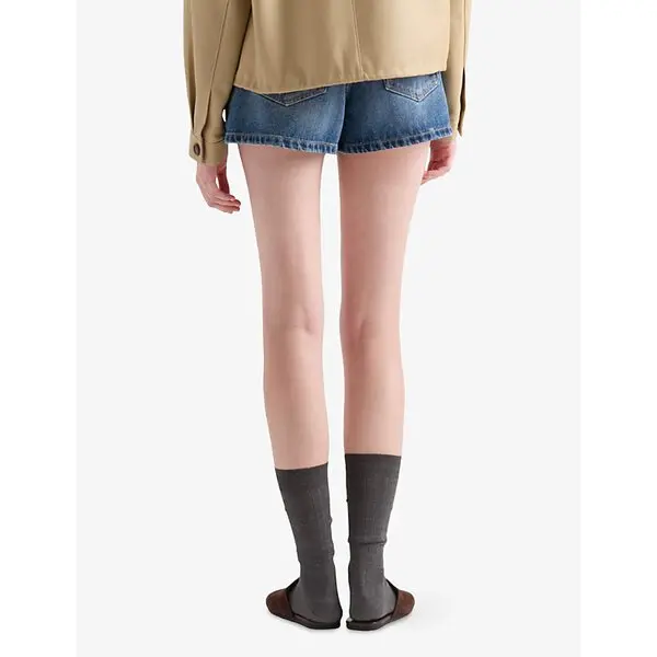 Prada High-rise Denim Shorts