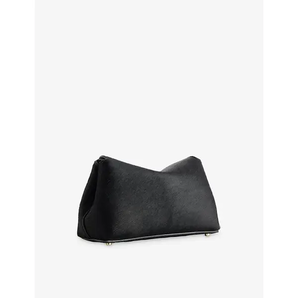 TOTEME T-lock Pony Hair Leather Clutch - Black