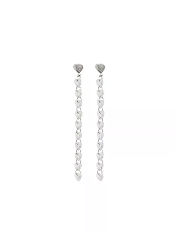 Bimba Y Lola Crystal-embellished Heart Earrings - Silver