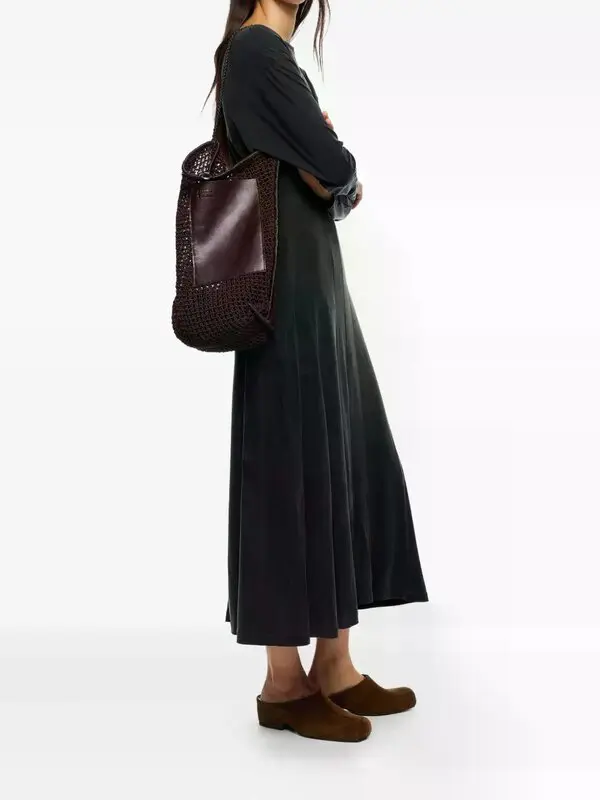 Bimba Y Lola Open-work Crochet Shoulder Bag