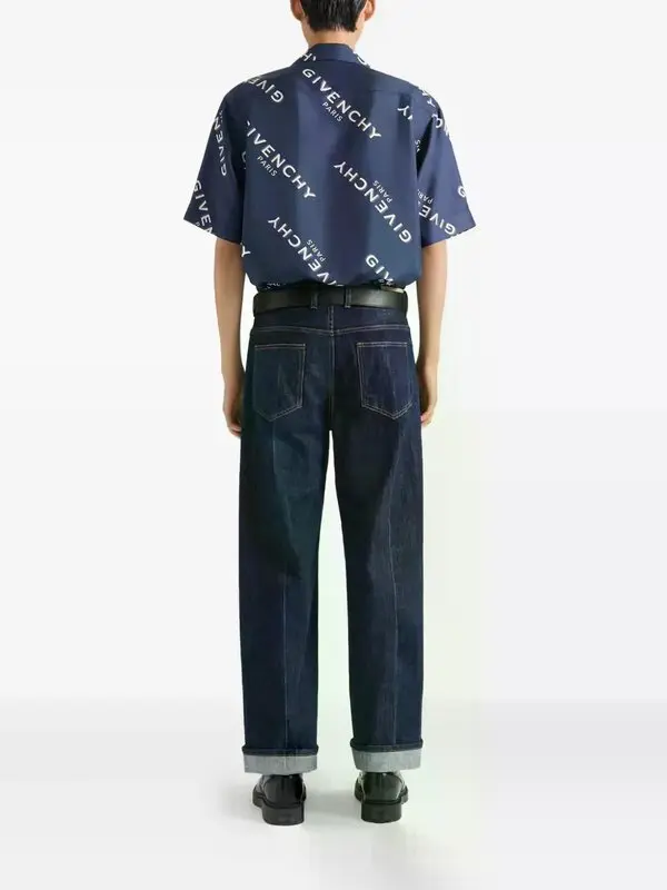 Givenchy Logo-print Short-sleeved Shirt - Blue