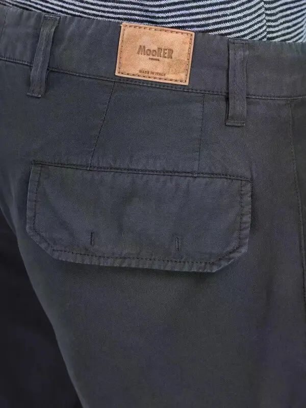 MOORER Buttoned Cargo Shorts - Blue