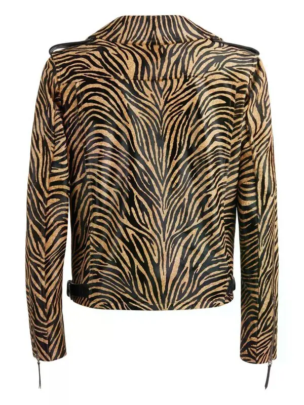 GIUSEPPE ZANOTTI Kian Animal-print Biker Jacket