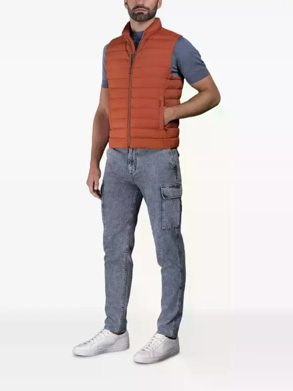 MOORER Calaf Quilted Gilet - Orange