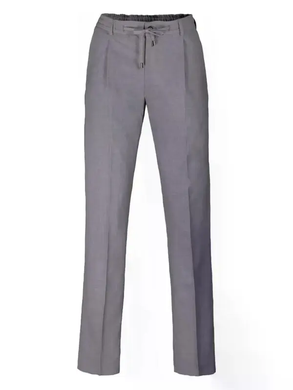 MOORER Drawstring Straight-leg Trousers - Grey