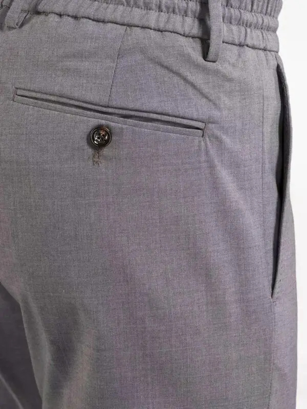 MOORER Drawstring Straight-leg Trousers - Grey