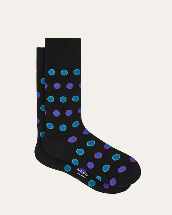 Paul Smith Joris Dots Crew Socks - Black