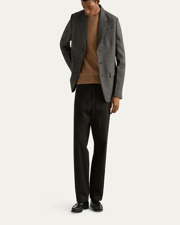 Prada Cotton Gabardine Flat-front Pants - Nero