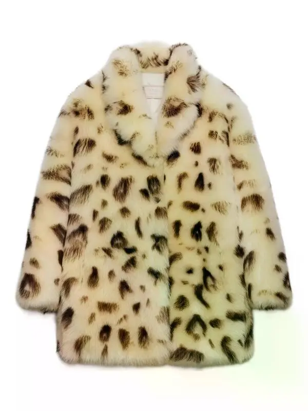 Prada Leopard-print Shearling Coat - Neutrals