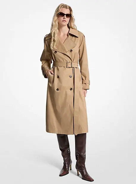 Michael Kors Cotton-blend Belted Trench Coat