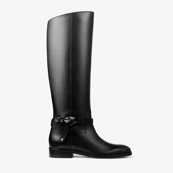 JIMMY CHOO Lawton Knee High Boots - Black
