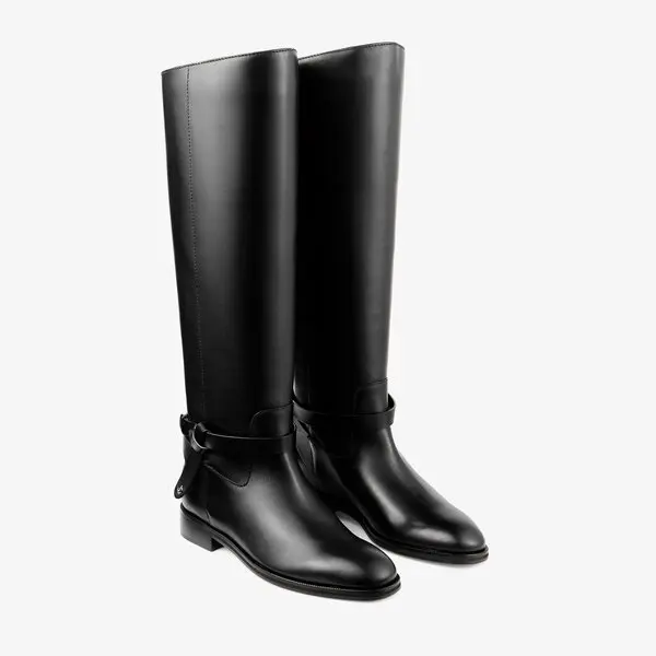 JIMMY CHOO Lawton Knee High Boots - Black