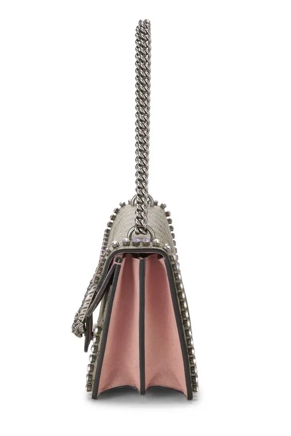 Gucci Original Gg Supreme Crystal Embellished Dionysus Shoulder Bag