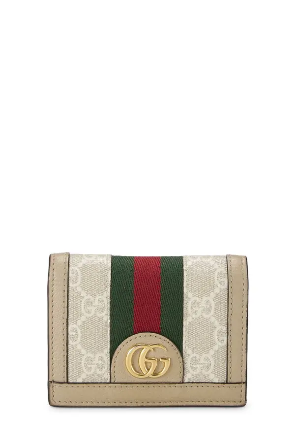 Gucci Gg Supreme Ophidia French Wallet - Beige