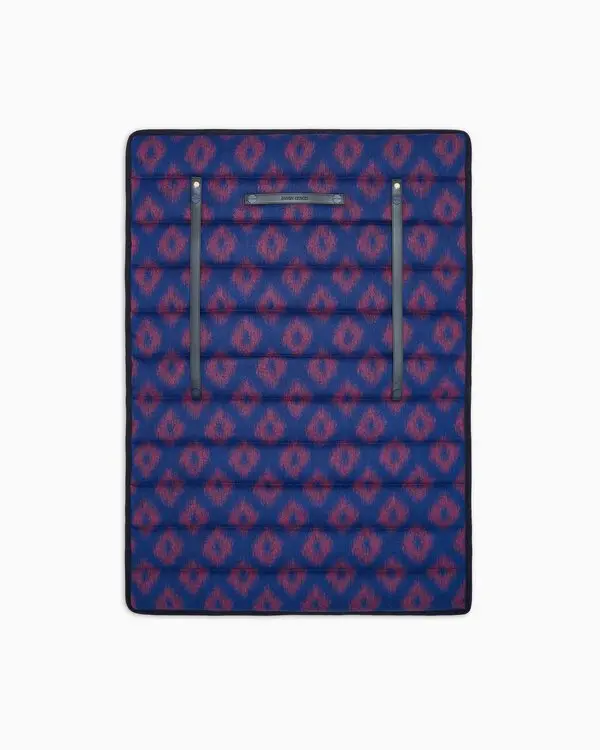 Giorgio Armani Poldo X Travel Mat In Pinstriped Virgin Wool - Patterned