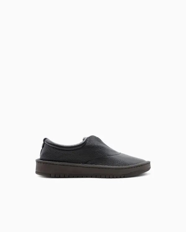 Giorgio Armani Deerskin Slip-ons - Black