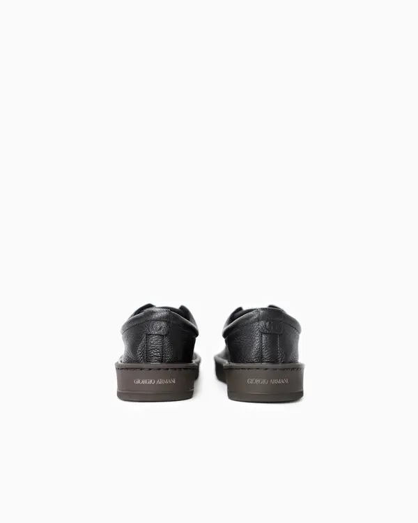 Giorgio Armani Deerskin Slip-ons - Black