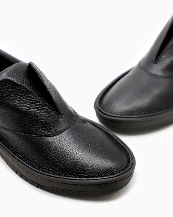 Giorgio Armani Deerskin Slip-ons - Black