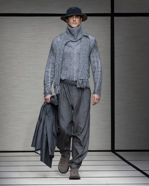 Giorgio Armani Shirt In Printed Silk Satin
