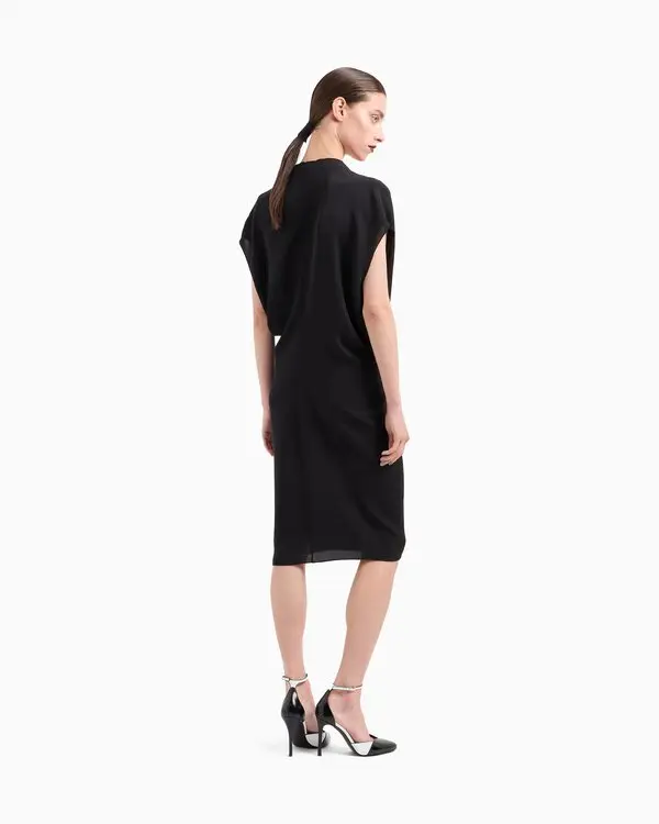 Giorgio Armani Silk Triple Georgette Midi Dress