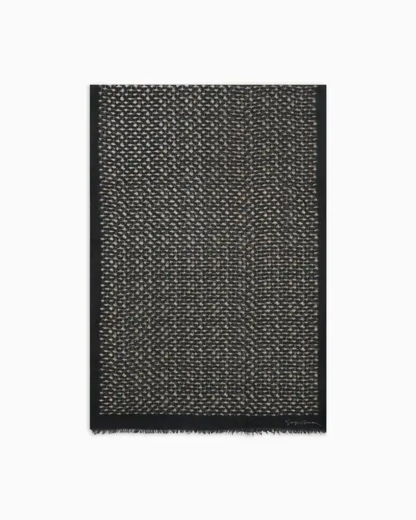Giorgio Armani Jacquard Cashmere Stole - Brown