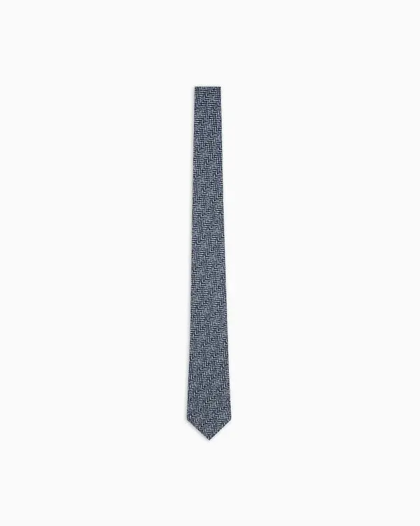 Giorgio Armani Printed Tie - Blue