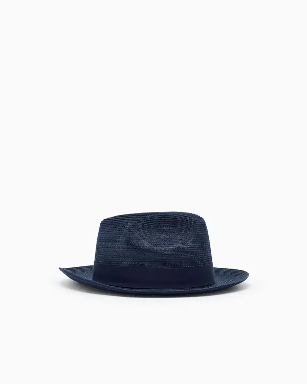 Giorgio Armani Hemp And Cotton Hat - Blue