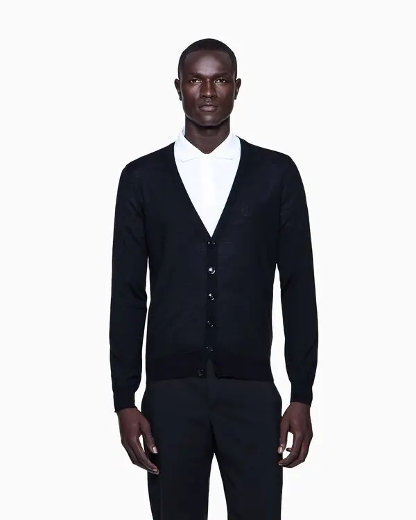 Giorgio Armani Cashmere Button-up Cardigan - Black