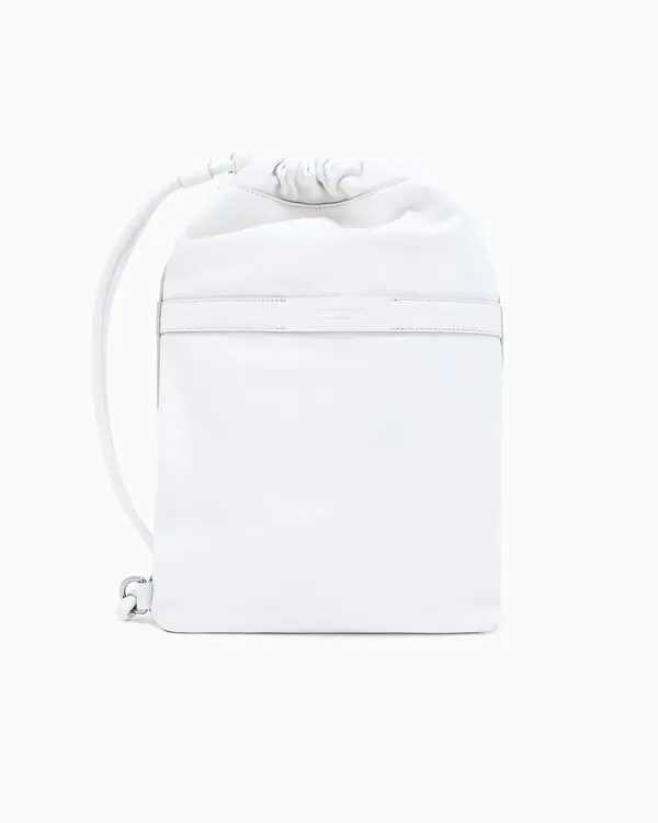 Giorgio Armani Nappa Leather Crossbody Bag - White