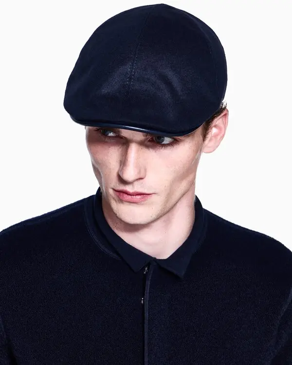 Giorgio Armani Wool-blend Flat Cap