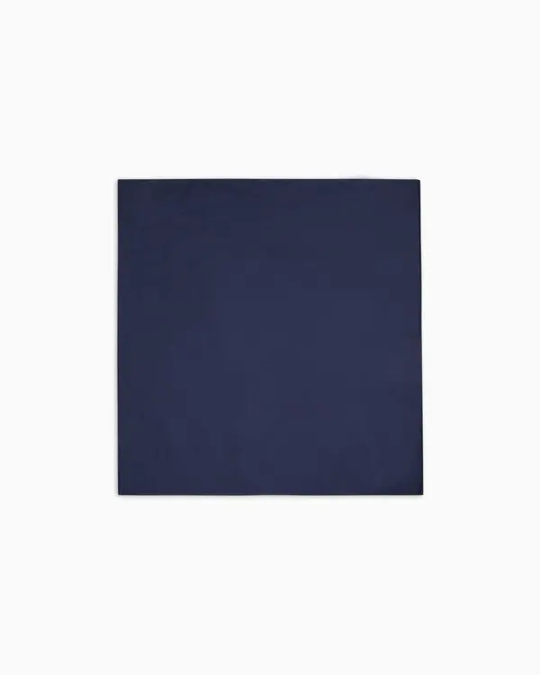 Giorgio Armani Silk Pocket Square - Blue