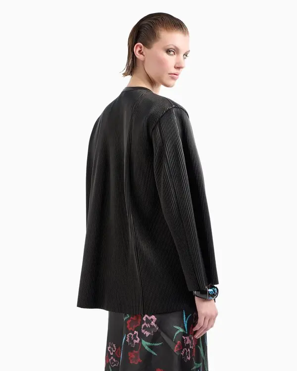 Giorgio Armani Pleated Nappa-leather Blouson