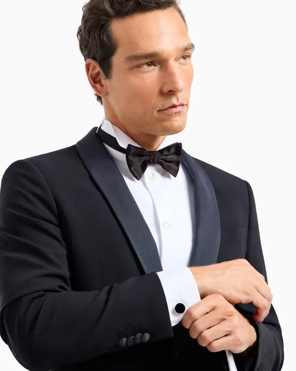 Giorgio Armani Sterling Silver And Velvet Cufflinks