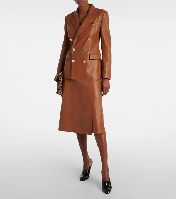 Ralph Lauren Camden Leather Blazer - Brown