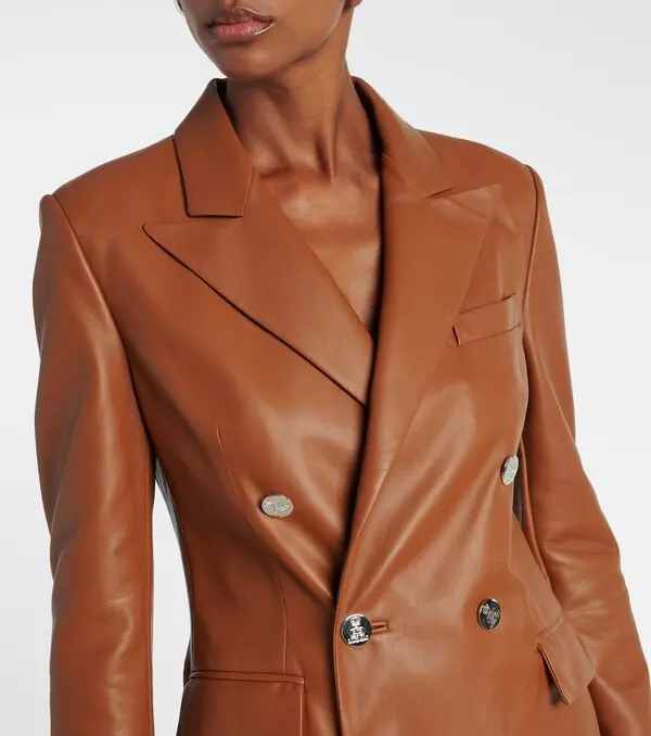 Ralph Lauren Camden Leather Blazer - Brown
