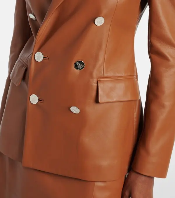 Ralph Lauren Camden Leather Blazer - Brown