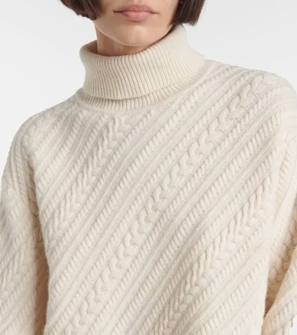 JOSEPH Cable-knit Wool Turtleneck Sweater