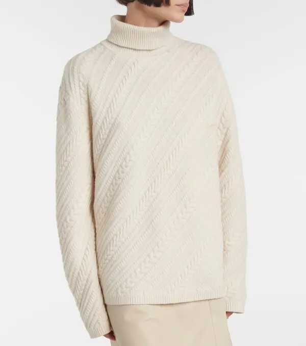 JOSEPH Cable-knit Wool Turtleneck Sweater