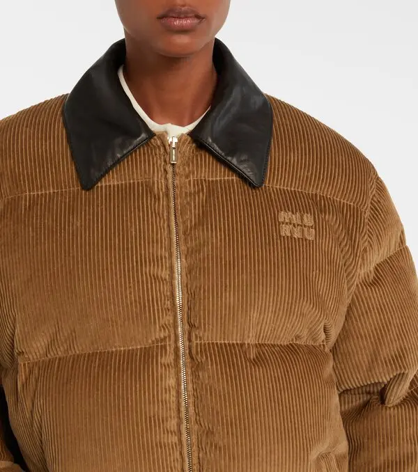 Miu Miu Cotton Corduroy Down Jacket