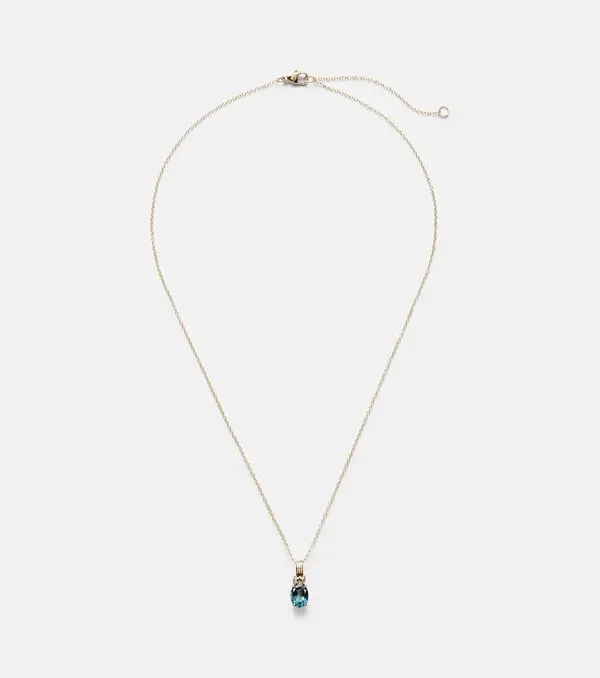 STONE AND STRAND Serenity 14kt Charm Necklace With Spinel - Gold