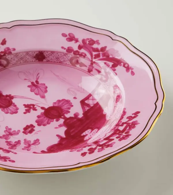 GINORI 1735 Oriente Italiano Porcelain Soup Plate - Pink