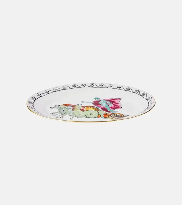 GINORI 1735 X Luke Edward Hall Il Viaggio Di Nettuno Porcelain Platter - Multicoloured