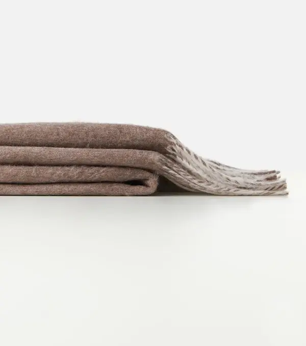 Brunello Cucinelli Fringed Silk Throw - Beige